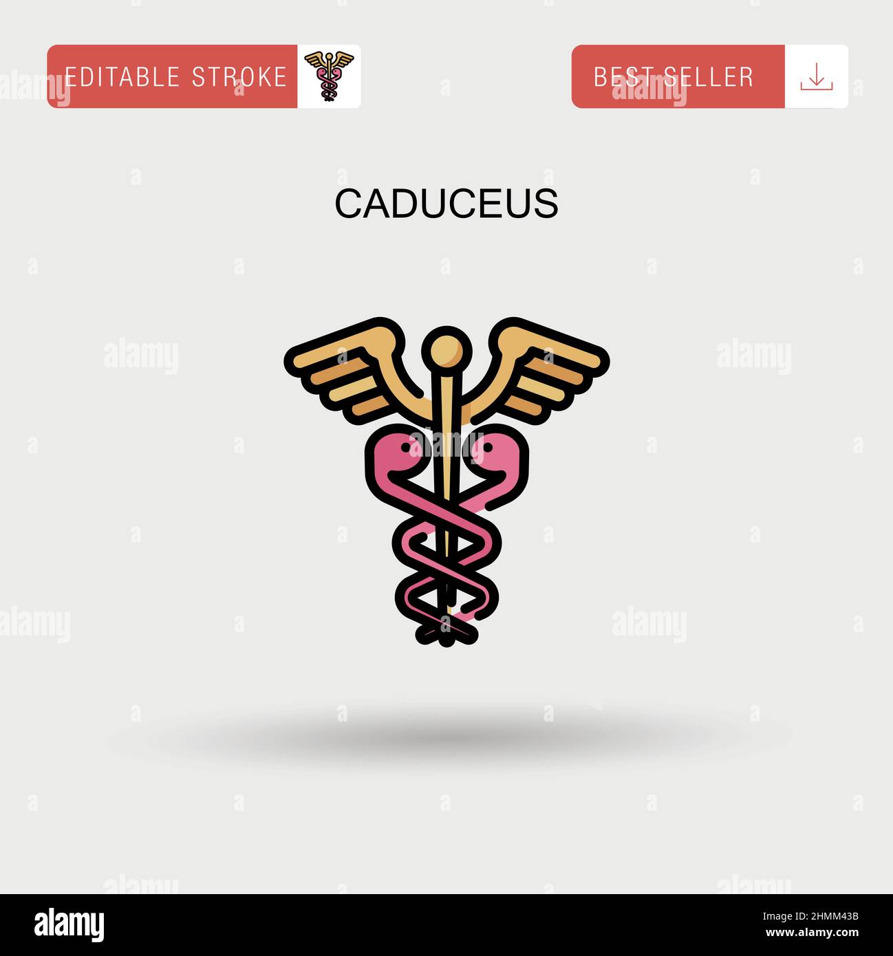Medical symbol caduceus snake with stick hi-res stock photography and ...