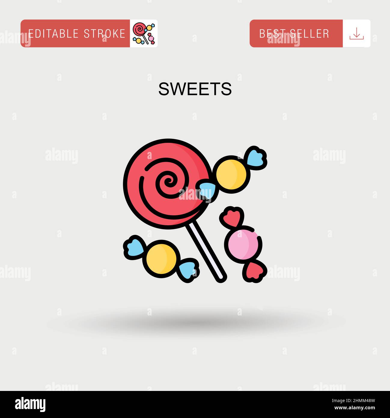 Cut and sweets Stock Vector Images - Alamy