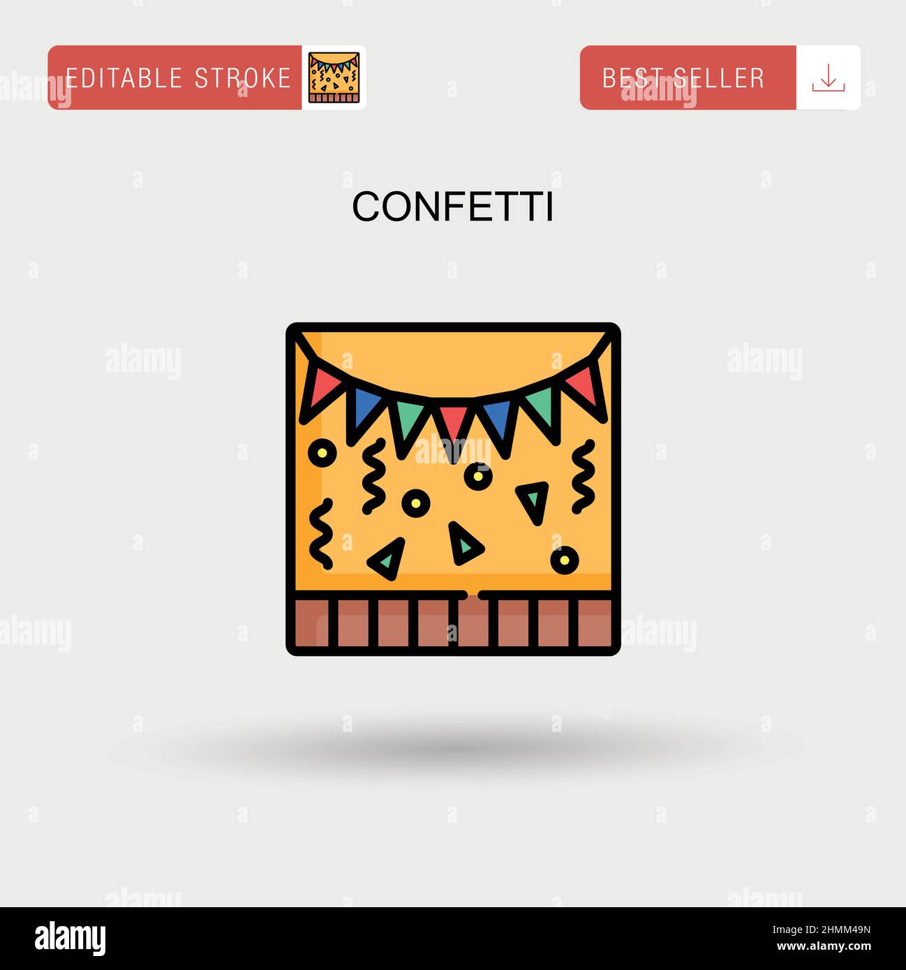 Confetti Simple vector icon Stock Vector Image & Art - Alamy