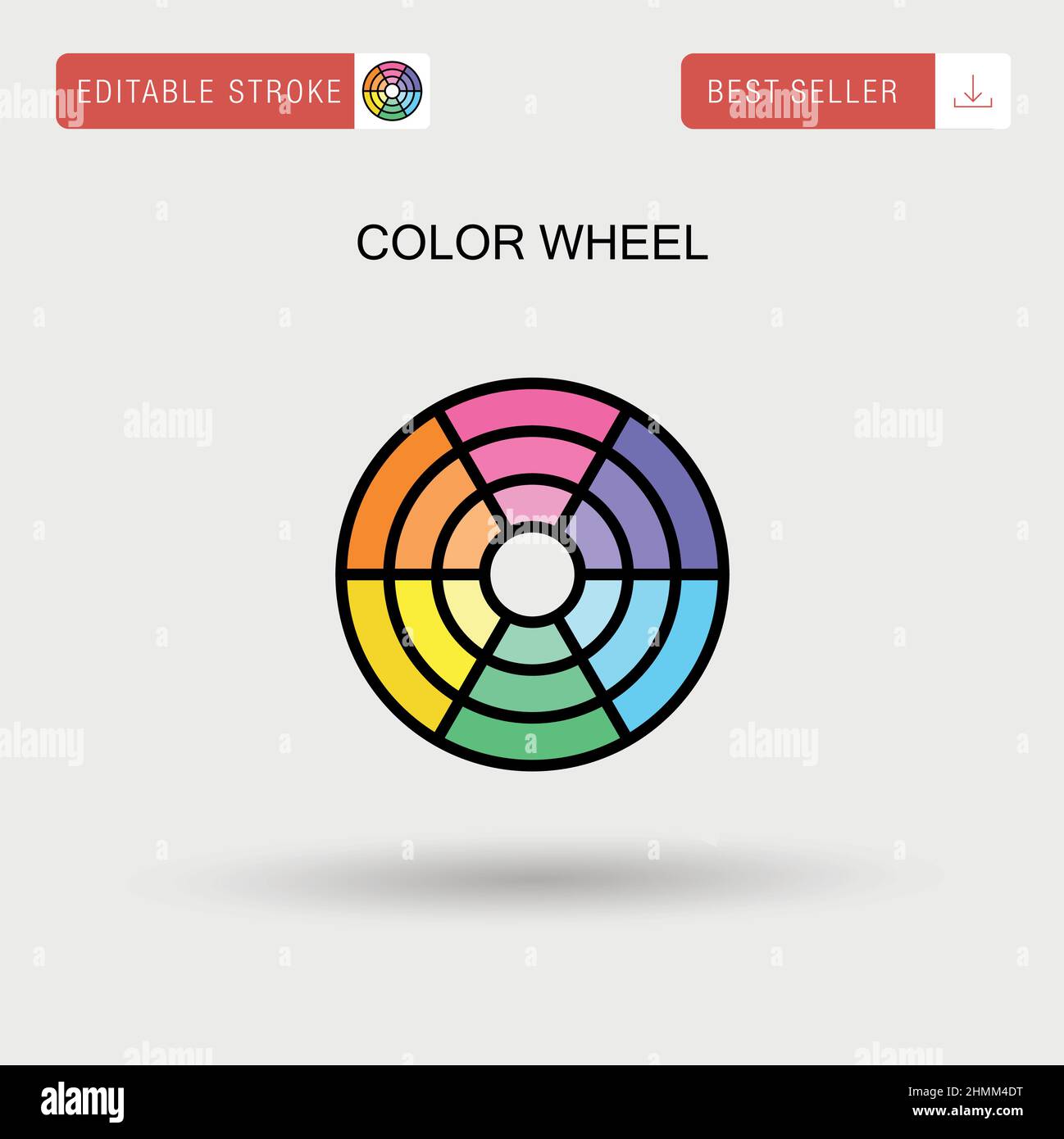Color wheel Simple vector icon Stock Vector Image & Art - Alamy
