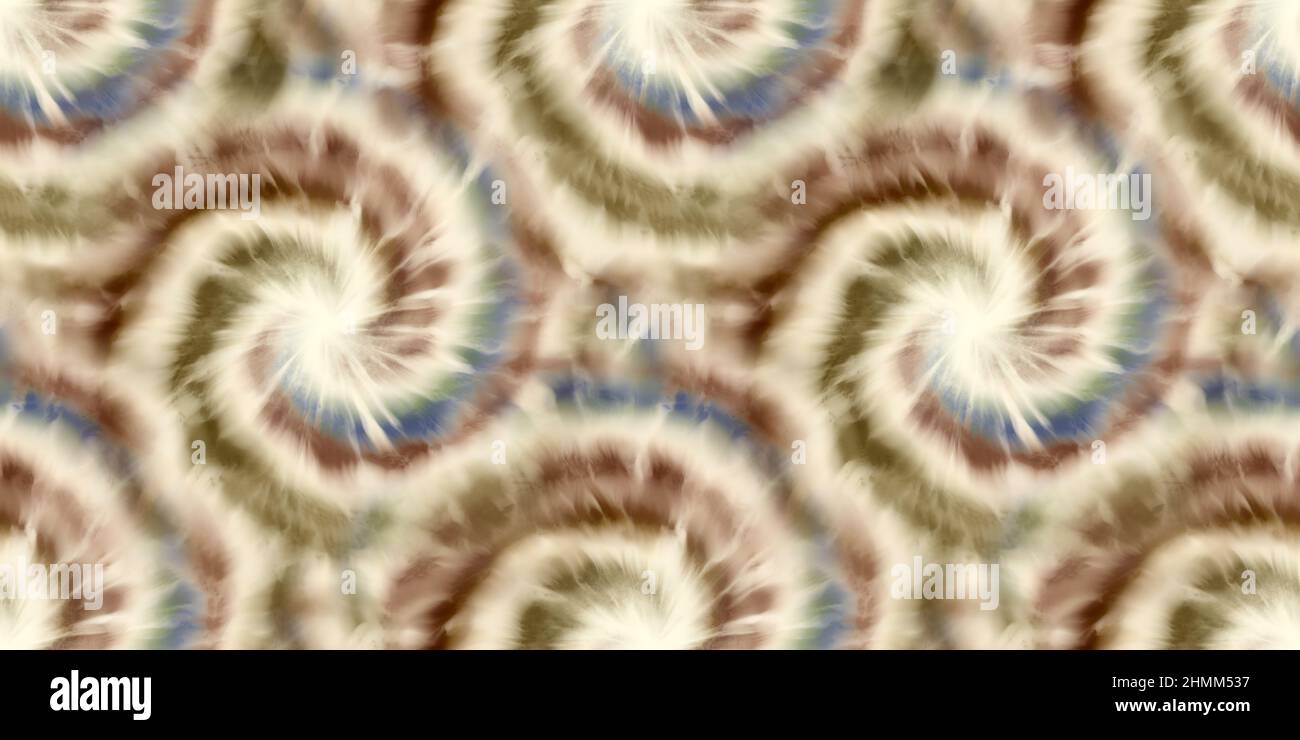 Seamless funky 1970s tie dye border motif pattern for surface design ...