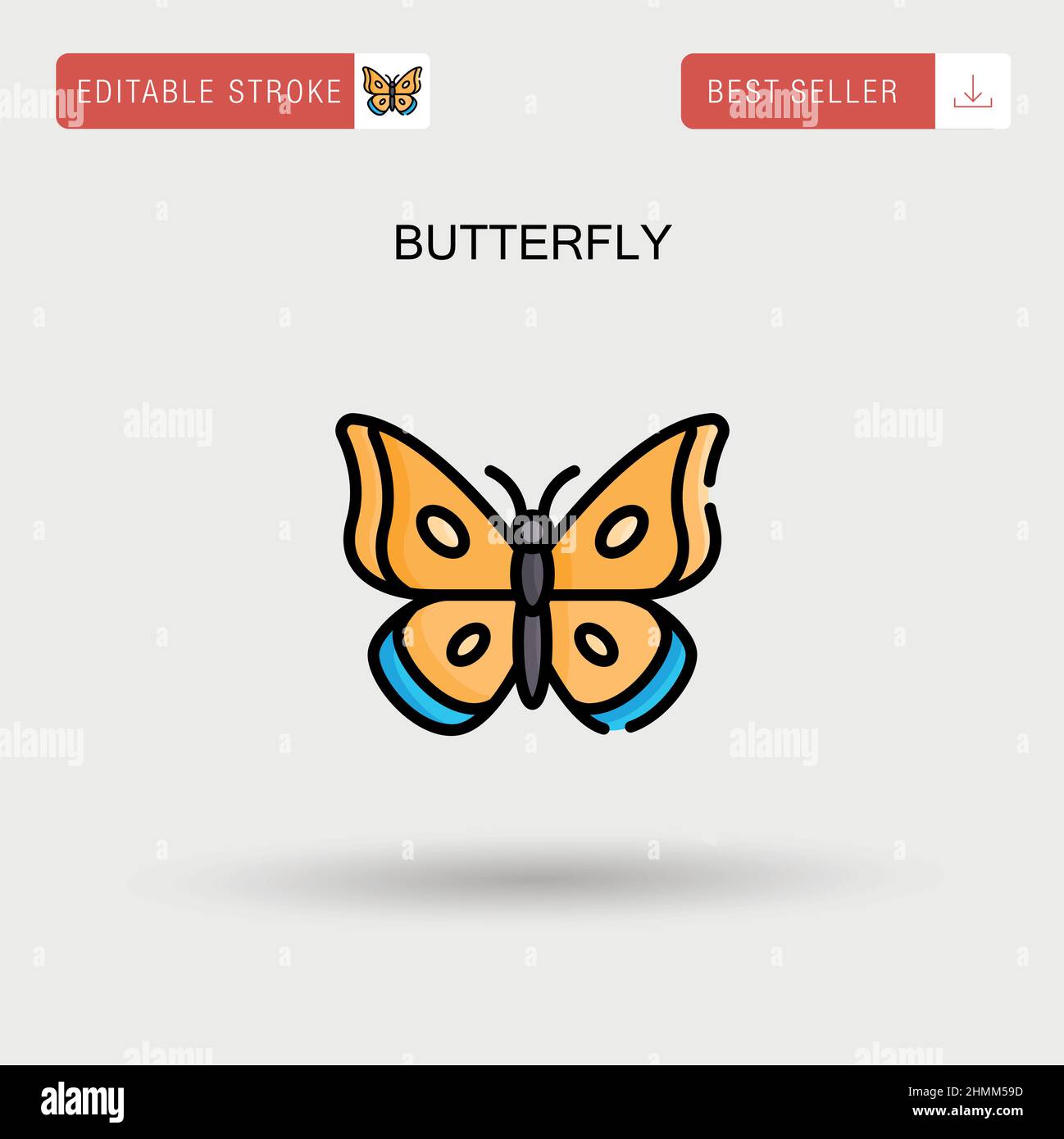 Closeup butterfly flower Stock Vector Images - Alamy