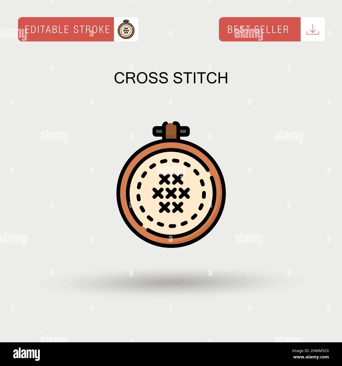 Cross stitch floral border Stock Vector Images - Alamy