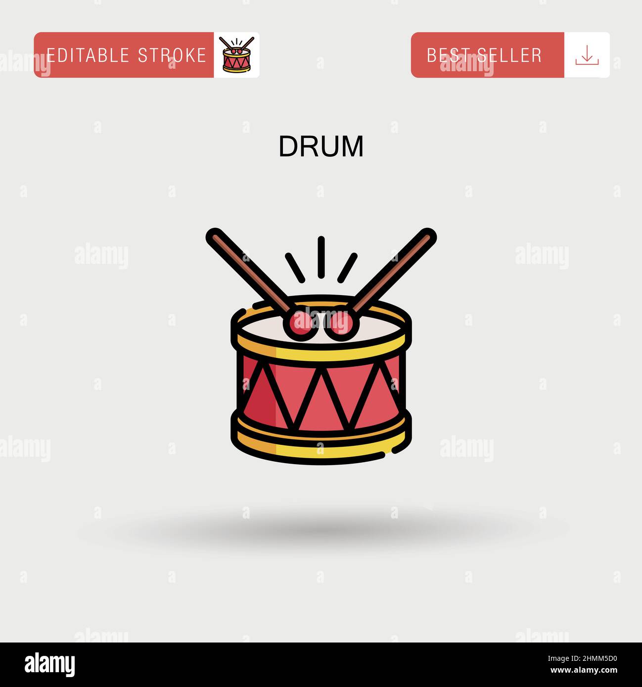 Drum Simple vector icon Stock Vector Image & Art - Alamy