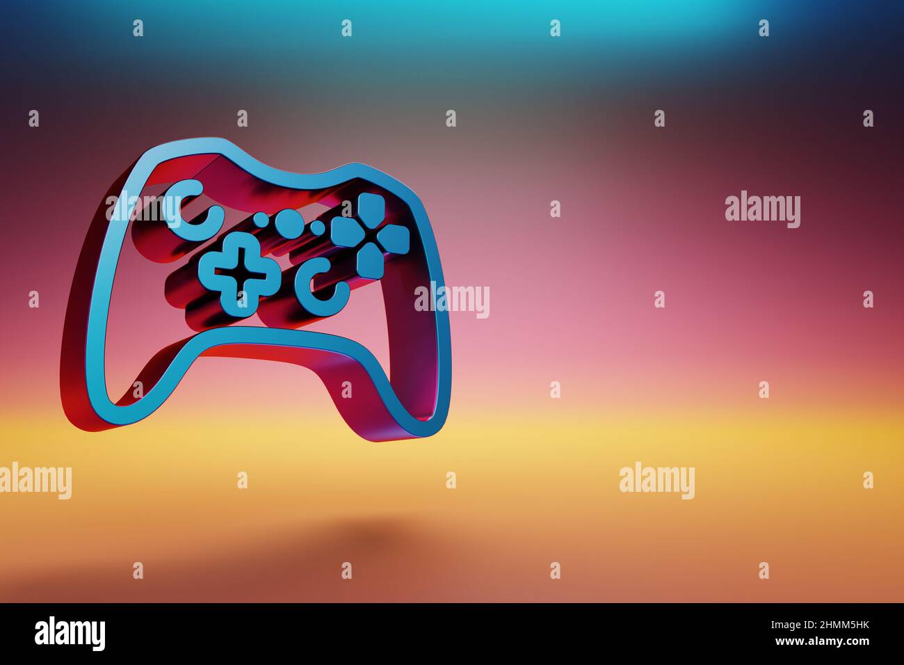 Joystick video game retro style. Beautiful Blue joystick icons symbol ...