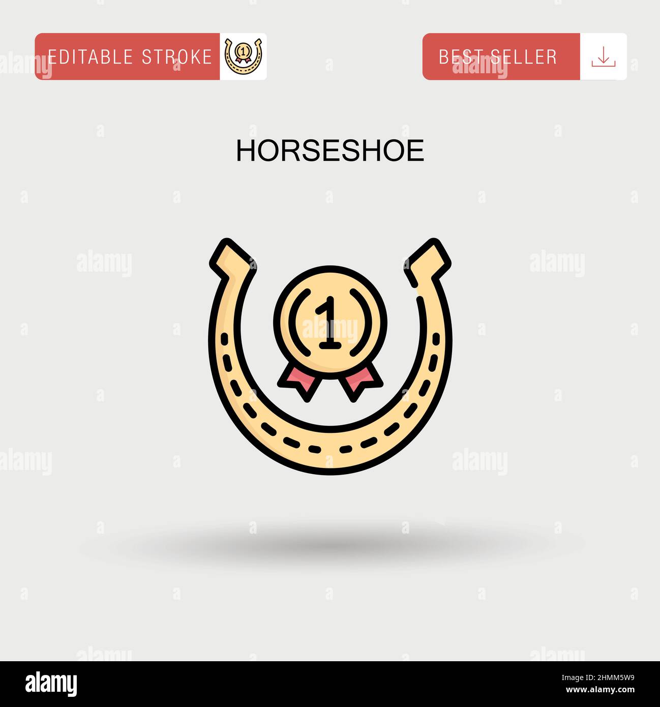 Horseshoe Simple vector icon Stock Vector Image & Art - Alamy
