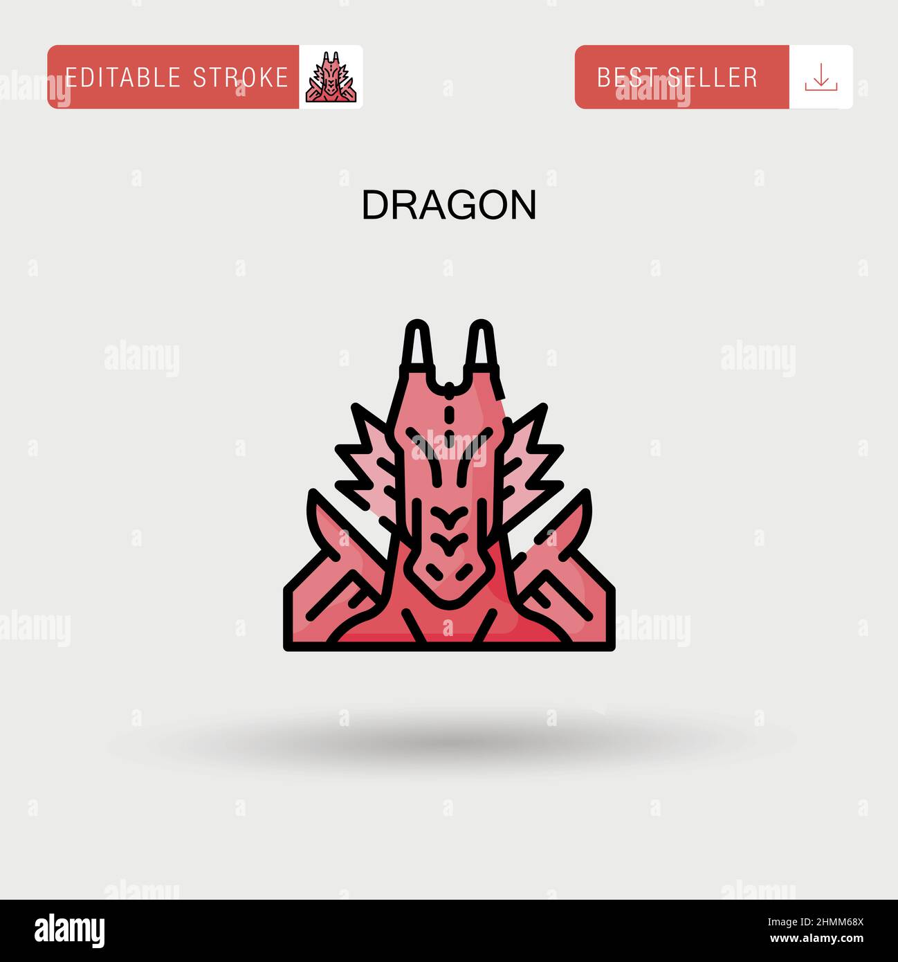 Dragon Simple vector icon Stock Vector Image & Art - Alamy