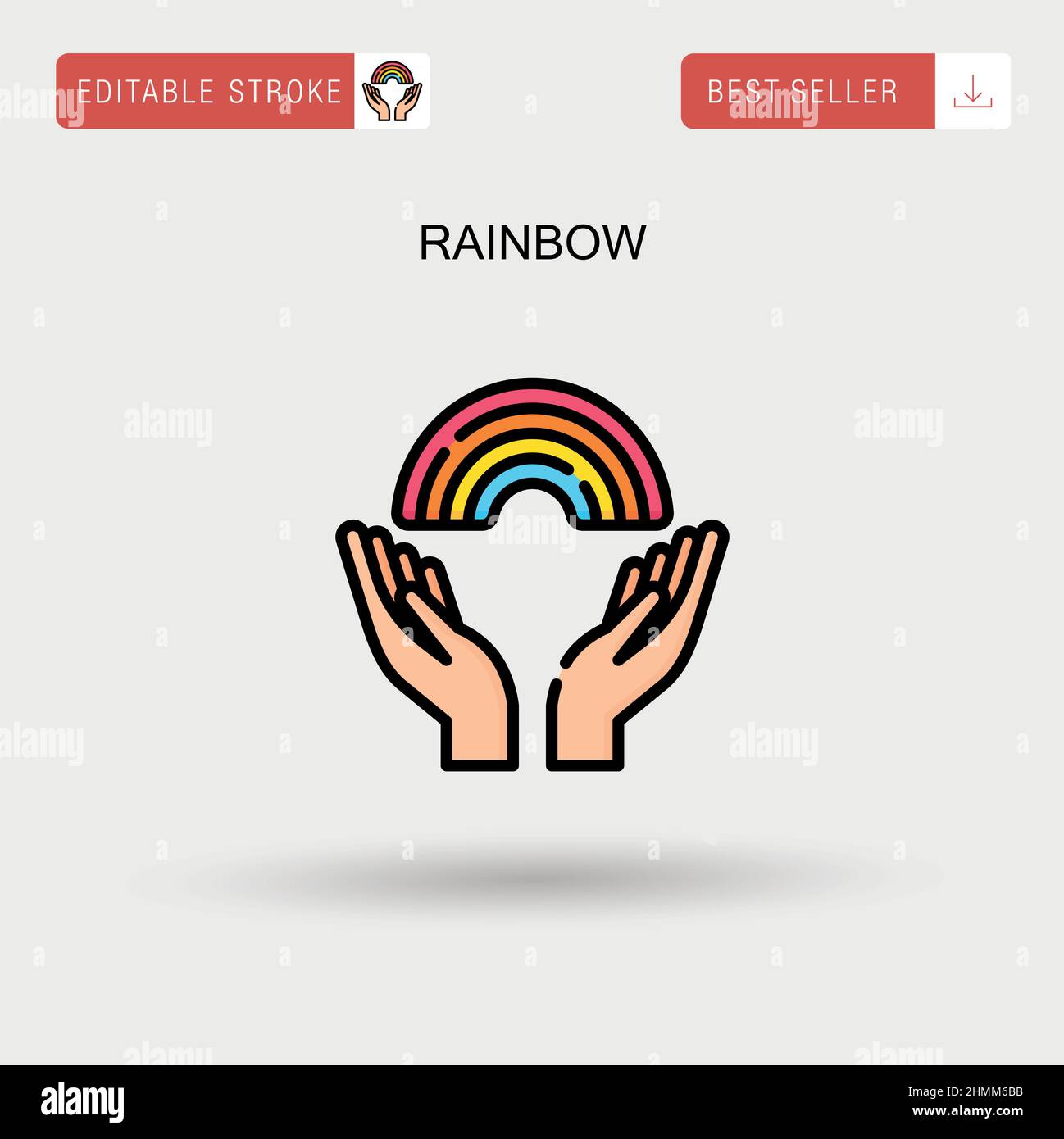 Rainbow Simple vector icon Stock Vector Image & Art - Alamy