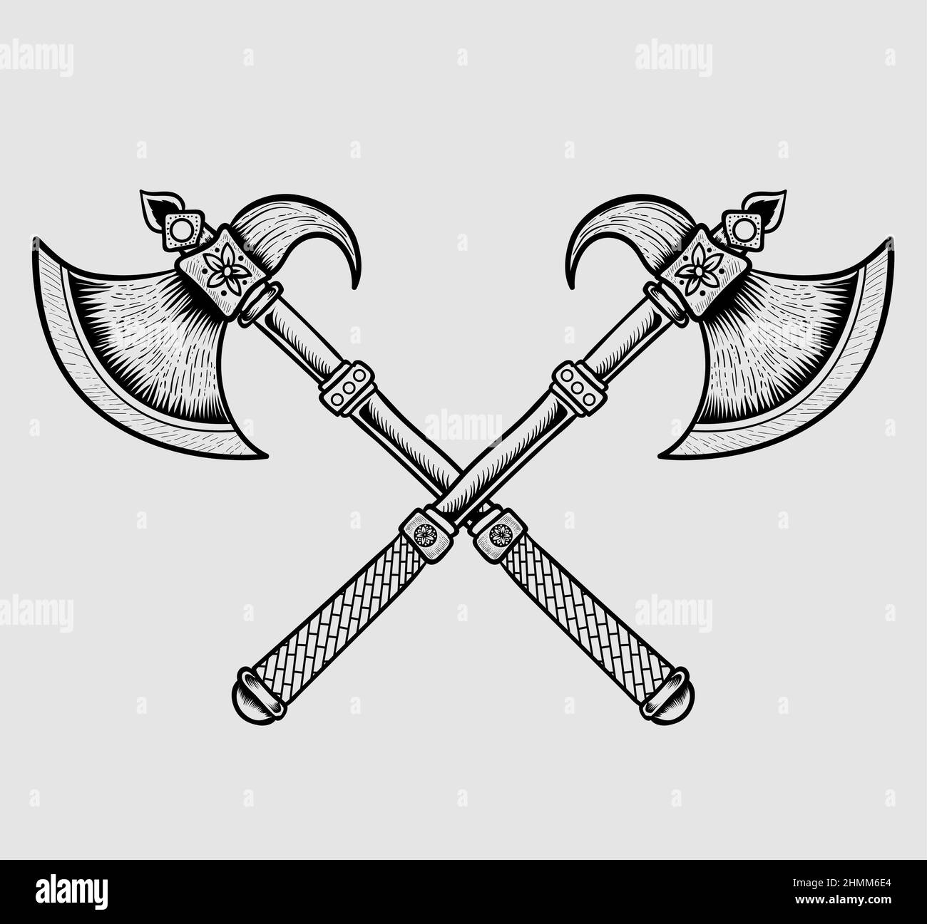 Isolated axe weapon medieval Black and White Stock Photos & Images - Alamy