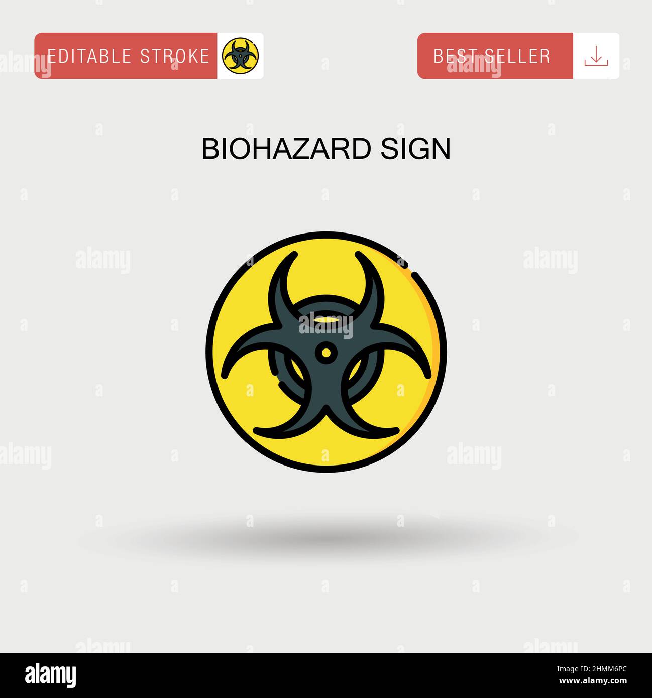 Biohazard sign Simple vector icon Stock Vector Image & Art - Alamy