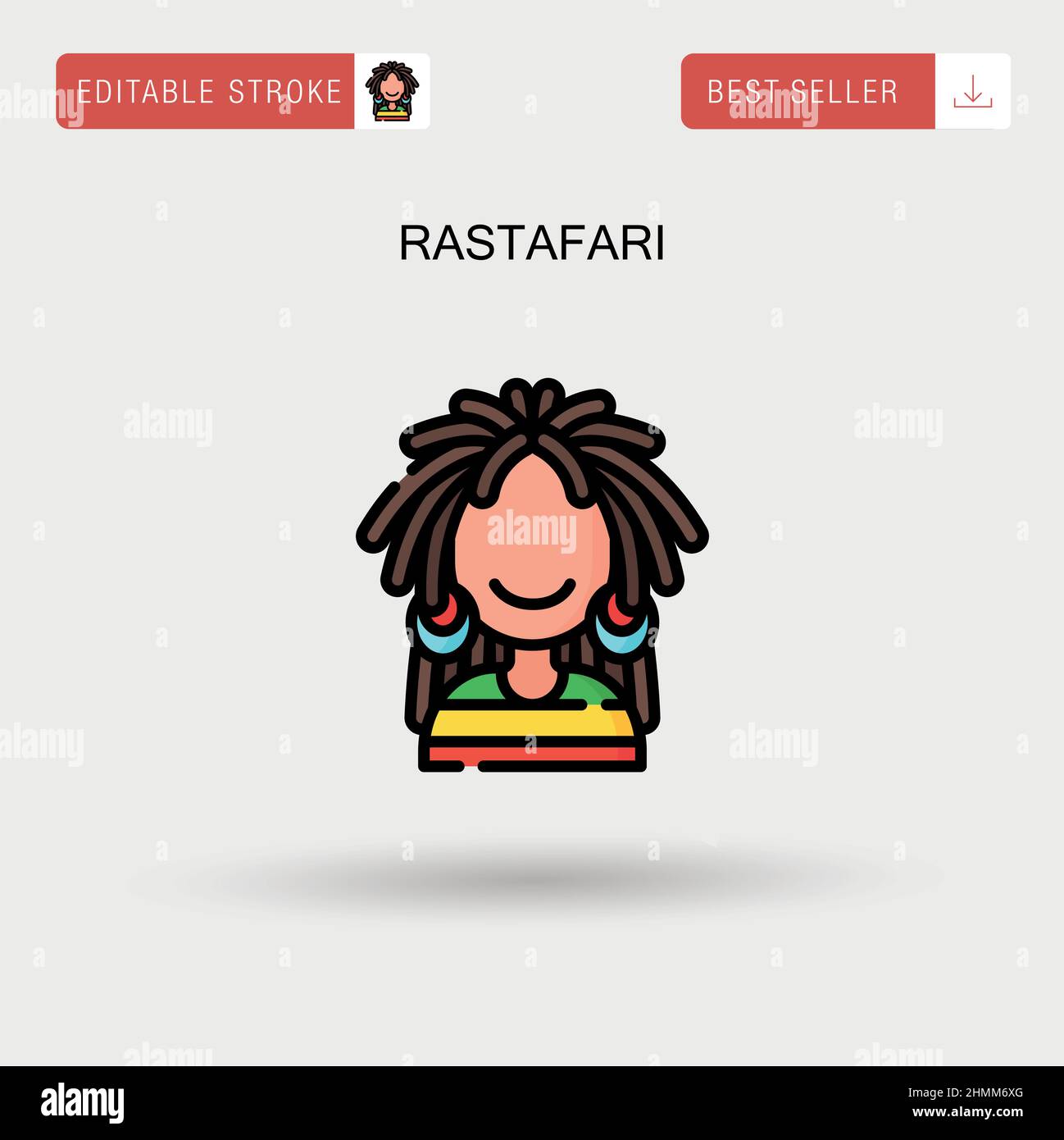 Rastafari Simple vector icon Stock Vector Image & Art - Alamy