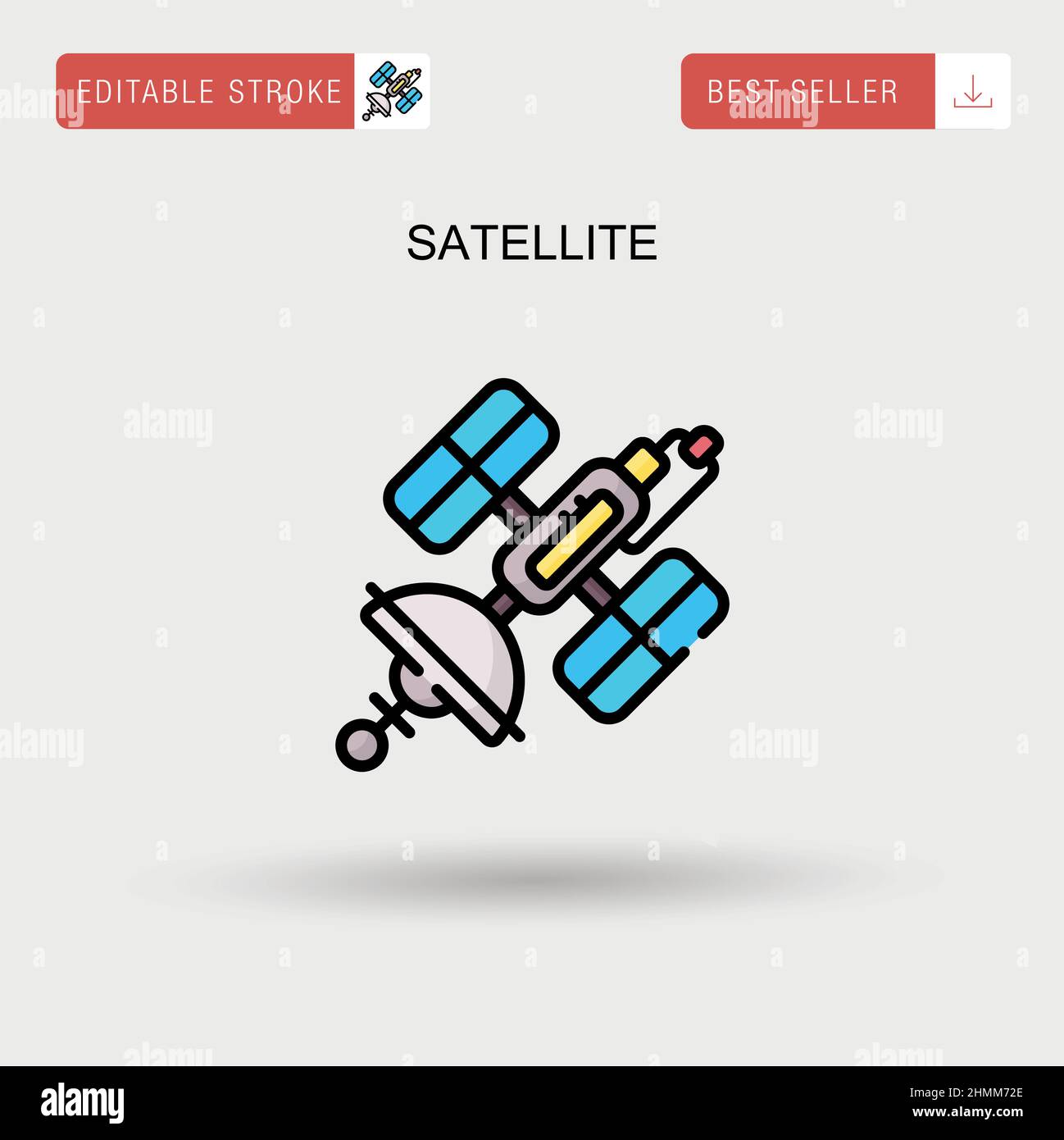 Satellite Simple vector icon Stock Vector Image & Art - Alamy
