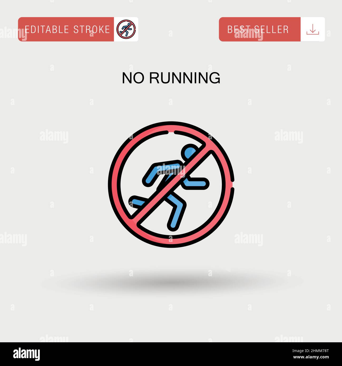 Attention running man warning hi-res stock photography and images - Alamy