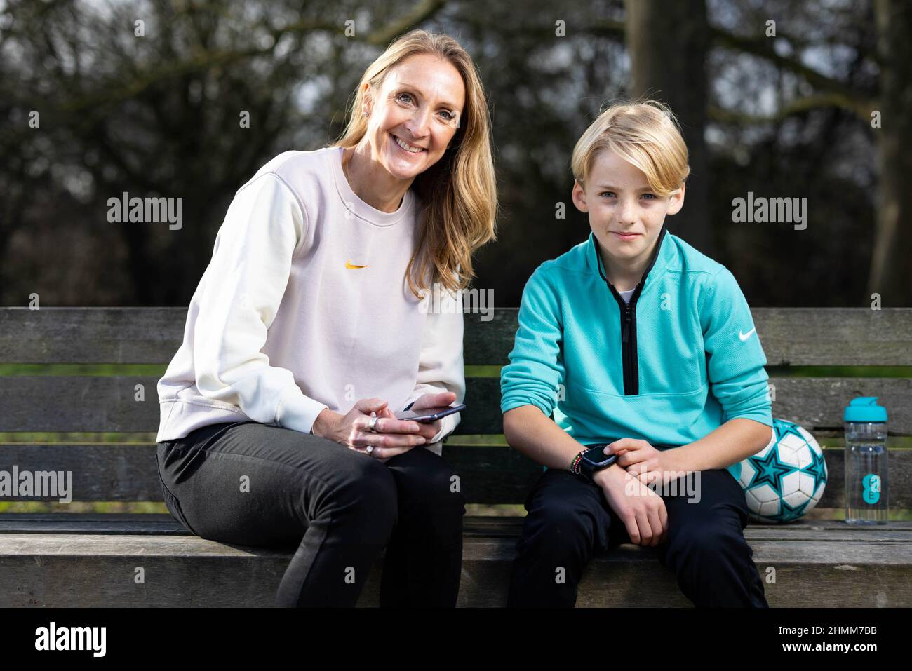 EDITORIAL USE ONLY (Left to right) Paula Radcliffe and her son Raph ...