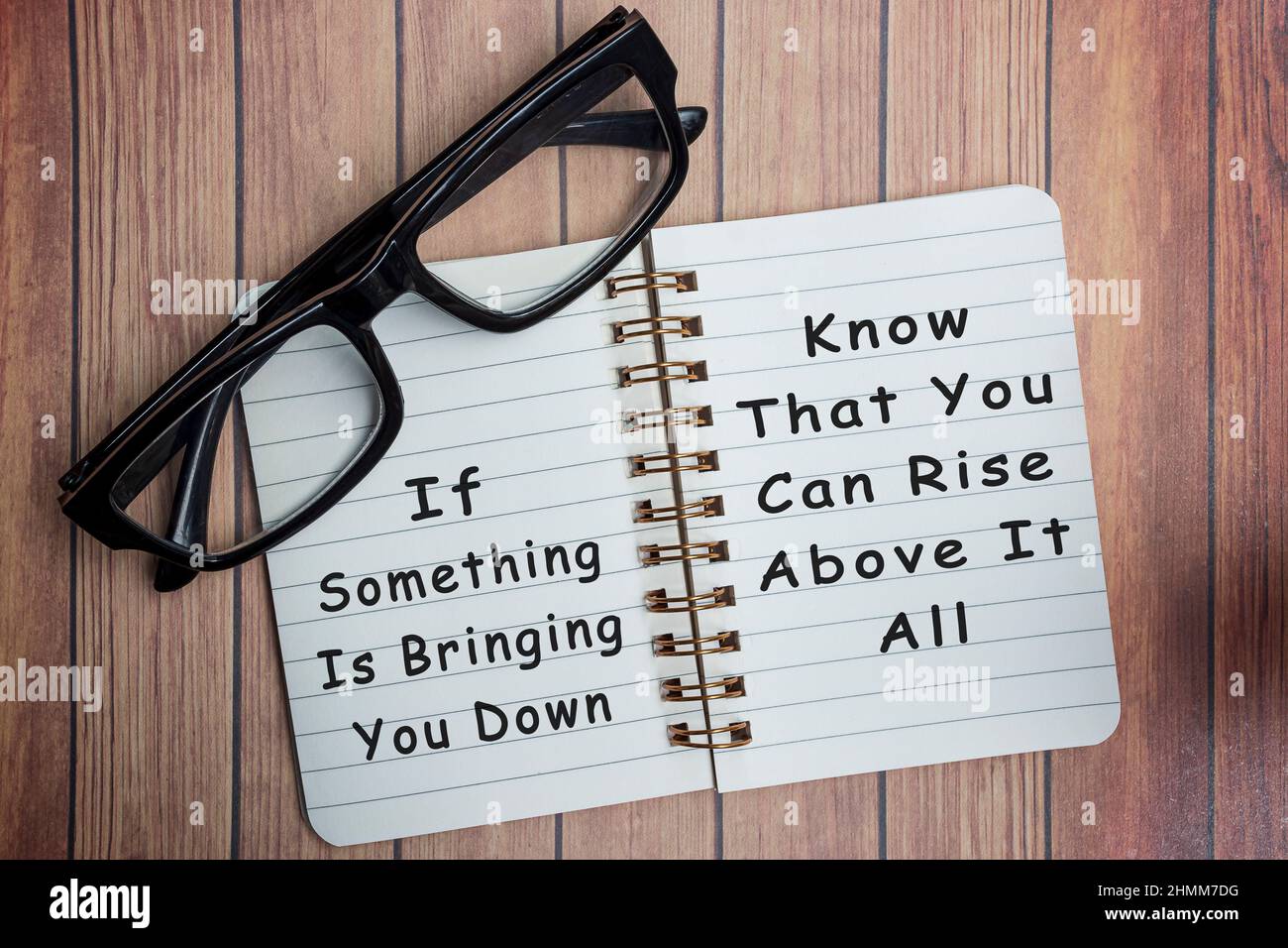 Motivational and inspirational quote on a notepad with black reading ...