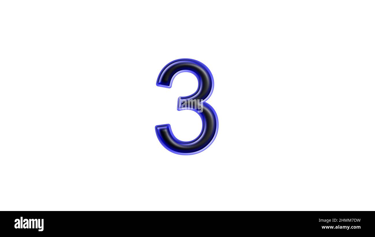 Blue number 3 hi-res stock photography and images - Alamy