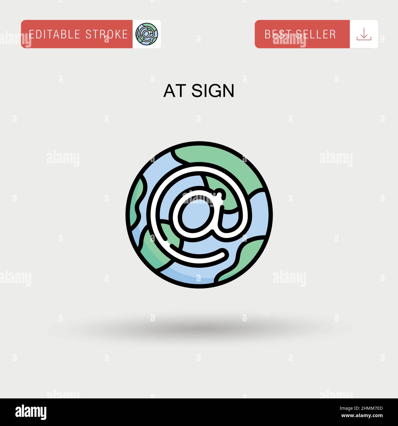 At sign Simple vector icon Stock Vector Image & Art - Alamy