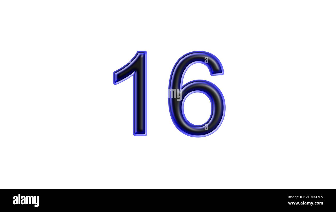 blue 16 number 3d effect white background Stock Photo - Alamy blue 16 number 3d effect white background Stock Photo - Alamy