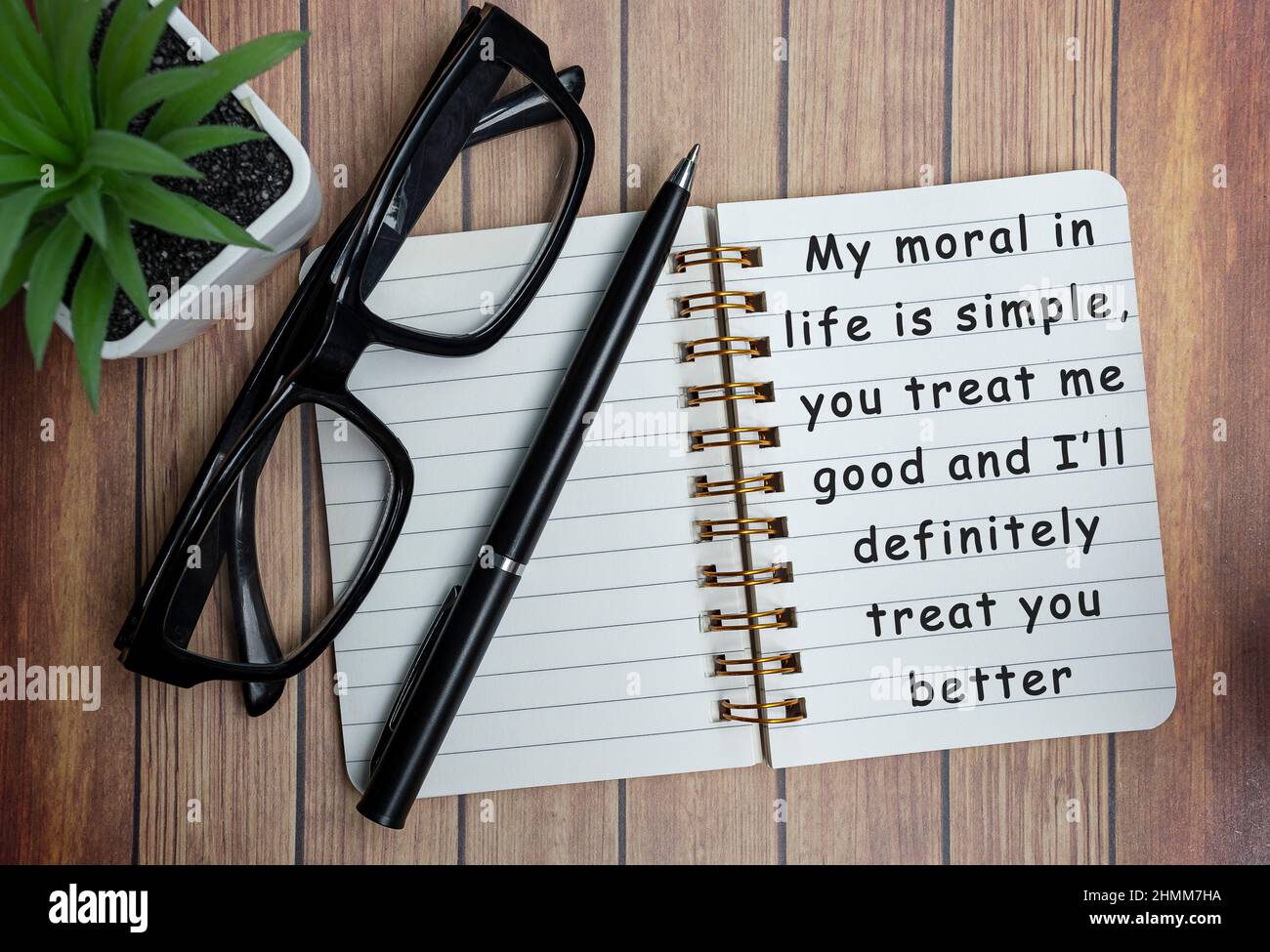 Motivational and inspirational quote on a notepad with black reading ...