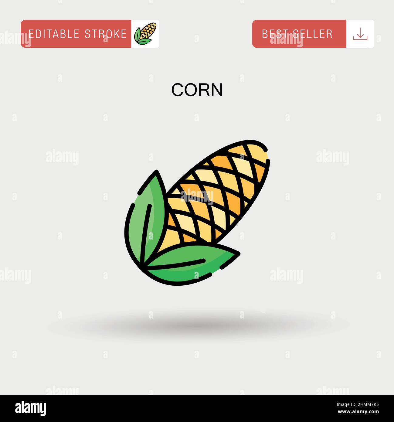 Growing sweet corn Stock Vector Images - Alamy