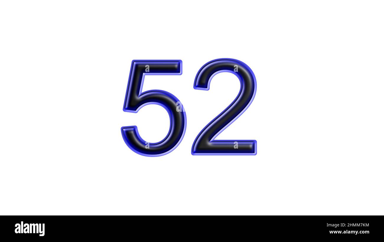 blue 52 number 3d effect white background Stock Photo - Alamy blue 52 number 3d effect white background Stock Photo - Alamy