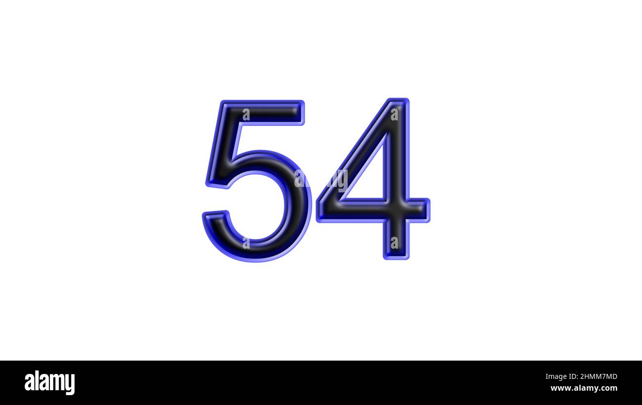 blue 54 number 3d effect white background Stock Photo - Alamy blue 54 number 3d effect white background Stock Photo - Alamy
