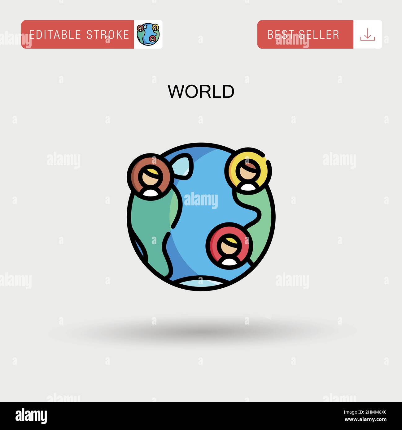 World Simple vector icon Stock Vector Image & Art - Alamy