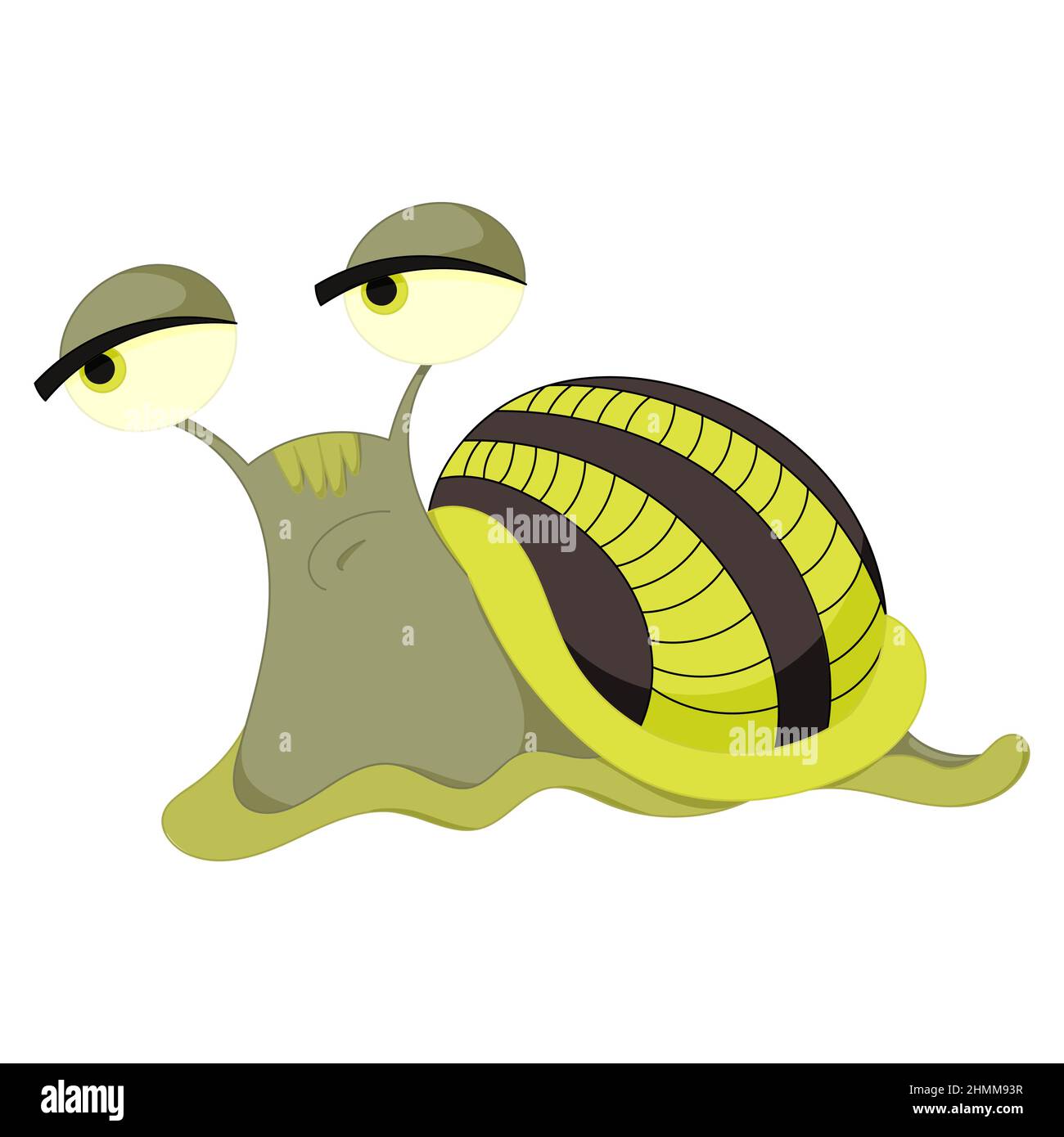 Cute colorful cartoon snail. Isolated on white background Stock Vector ...
