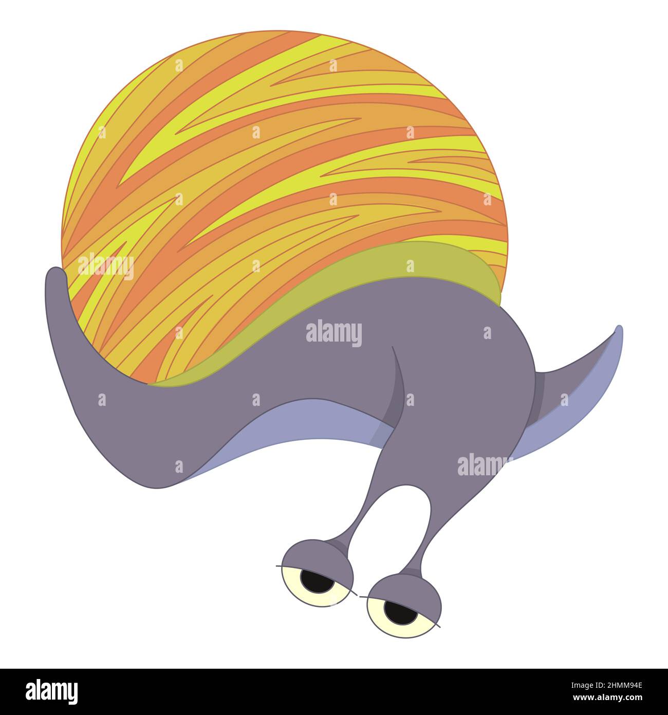 Cute colorful cartoon snail. Isolated on white background Stock Vector ...