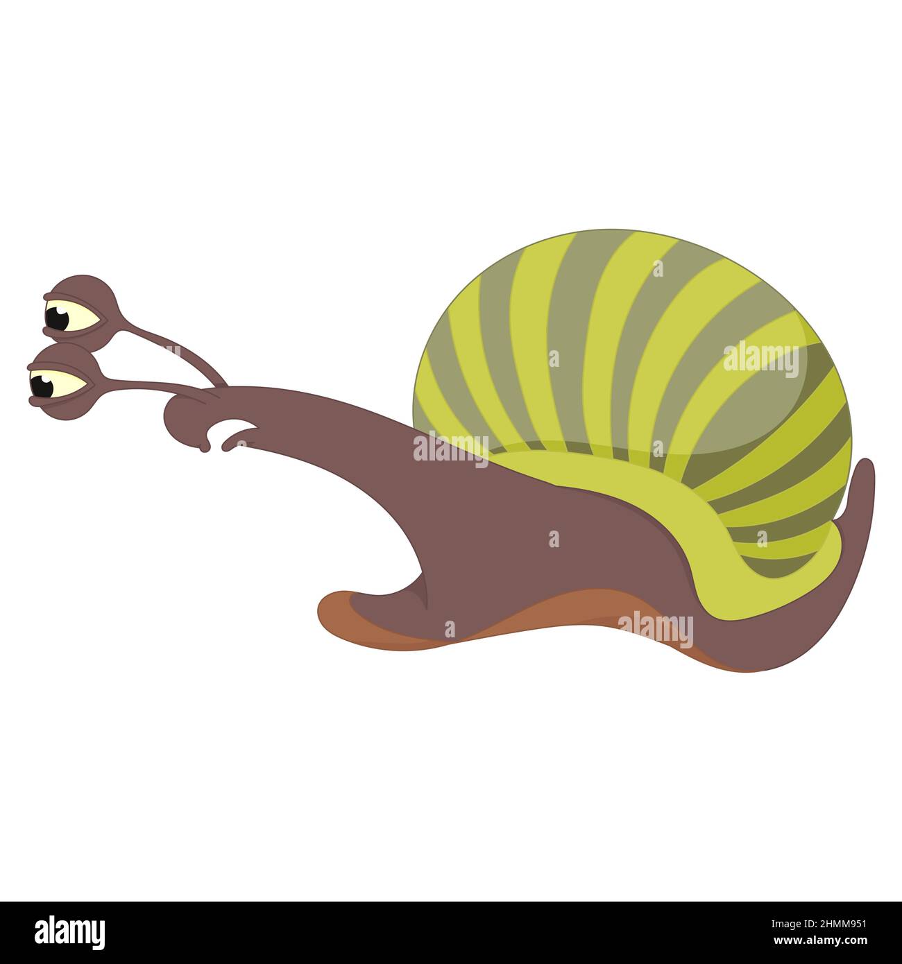 Cute colorful cartoon snail. Isolated on white background Stock Vector ...