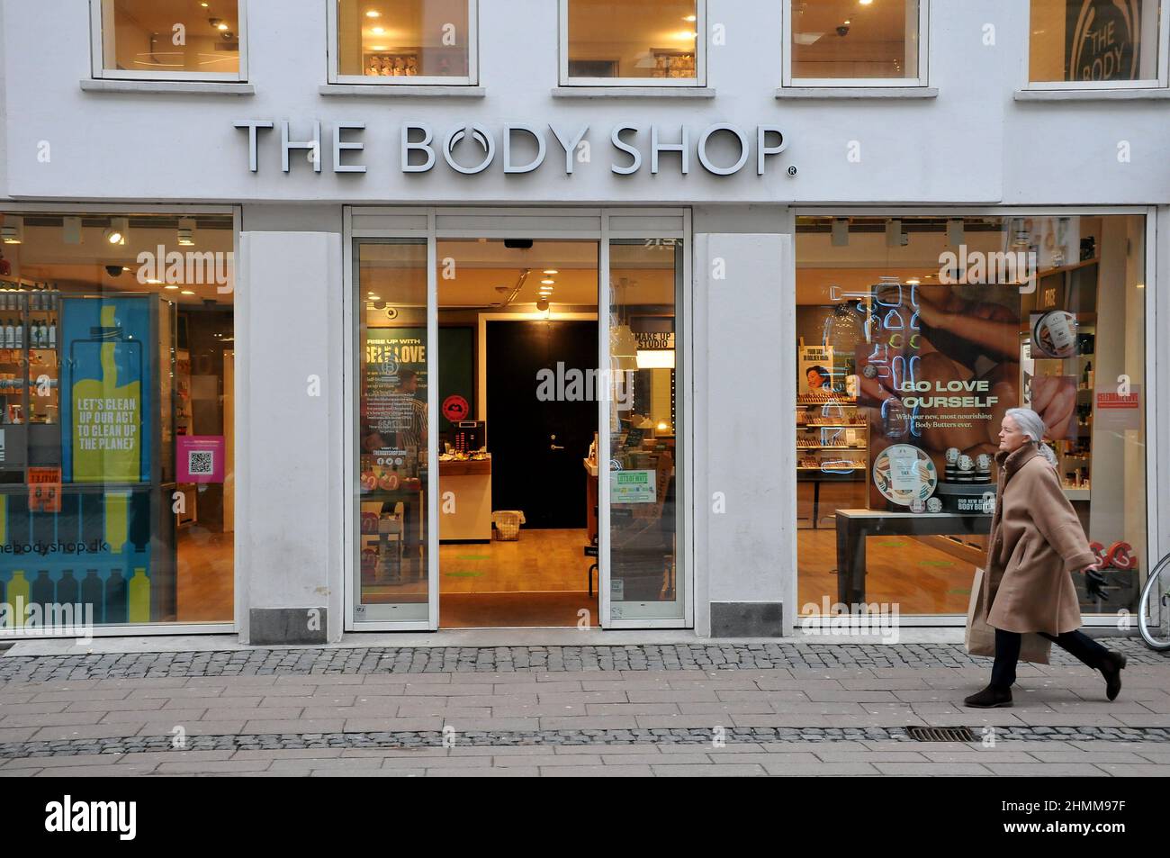 Copenhagen/Denmark./10 February 2022/.The body shop chain location on ...