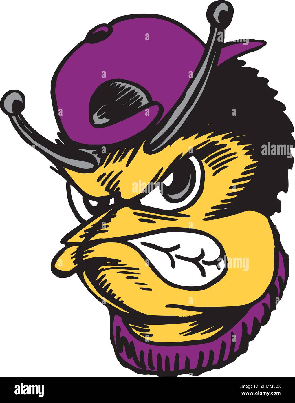 Bee Mascot Head Vector Illustration Stock Vector Image & Art - Alamy