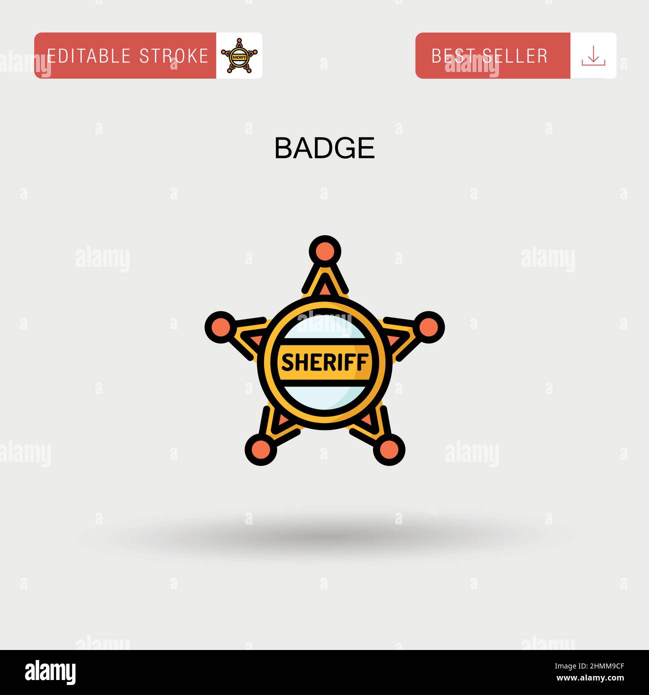 Badge Simple vector icon Stock Vector Image & Art - Alamy