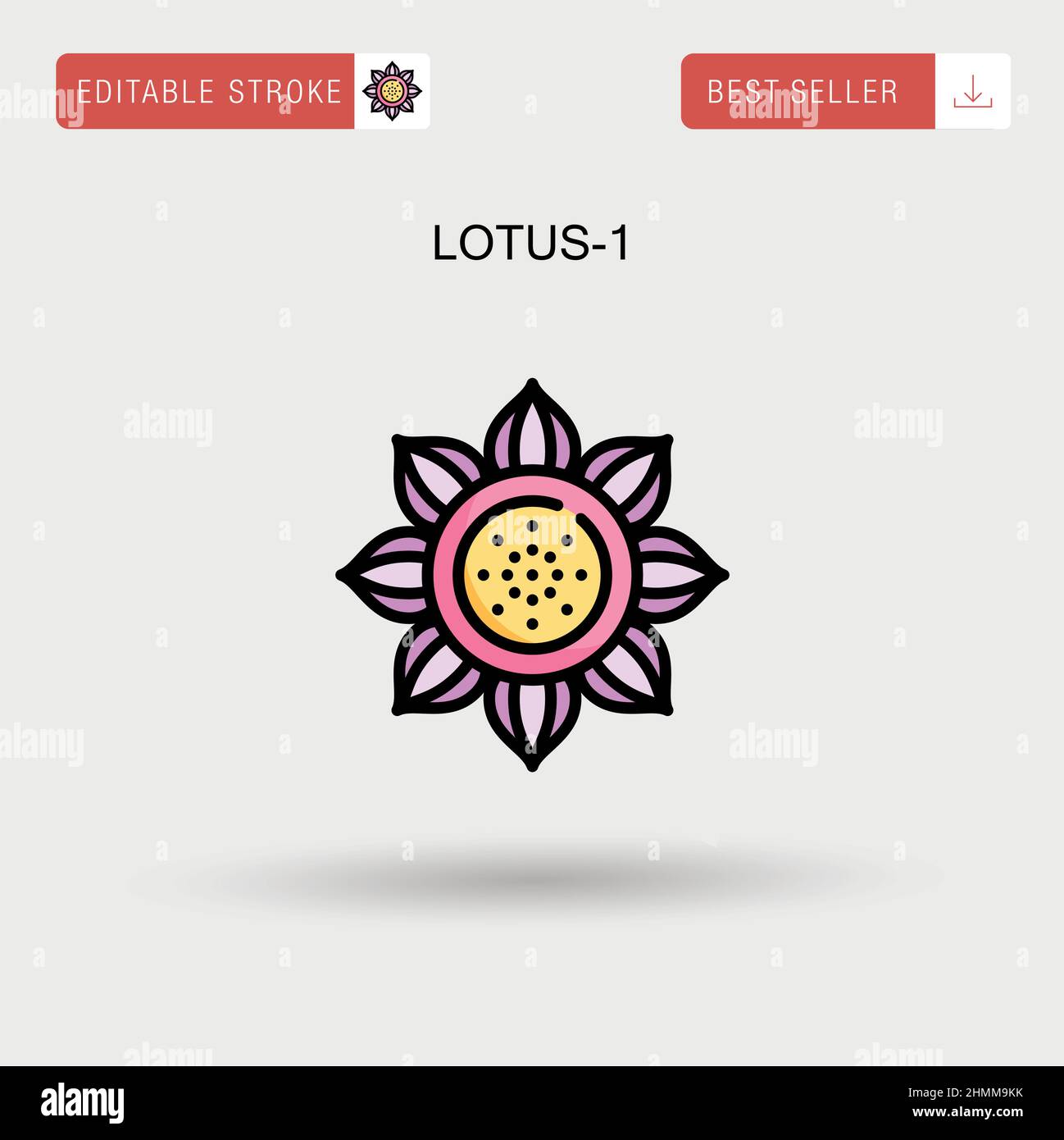 Lotus-1 Simple vector icon Stock Vector Image & Art - Alamy
