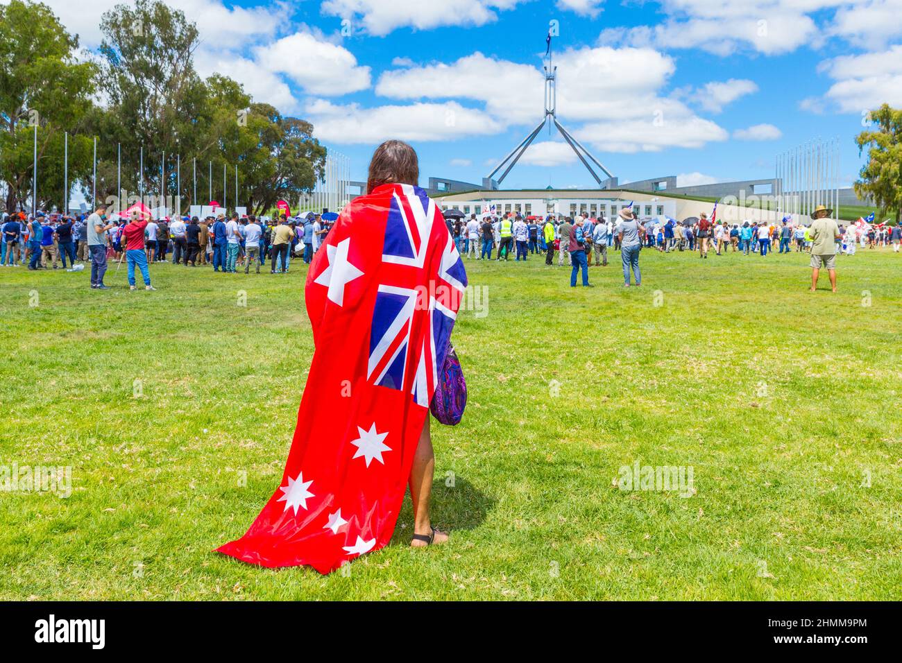 The 'Convoy to Canberra' coronavirus protest held on Capital Hill ...