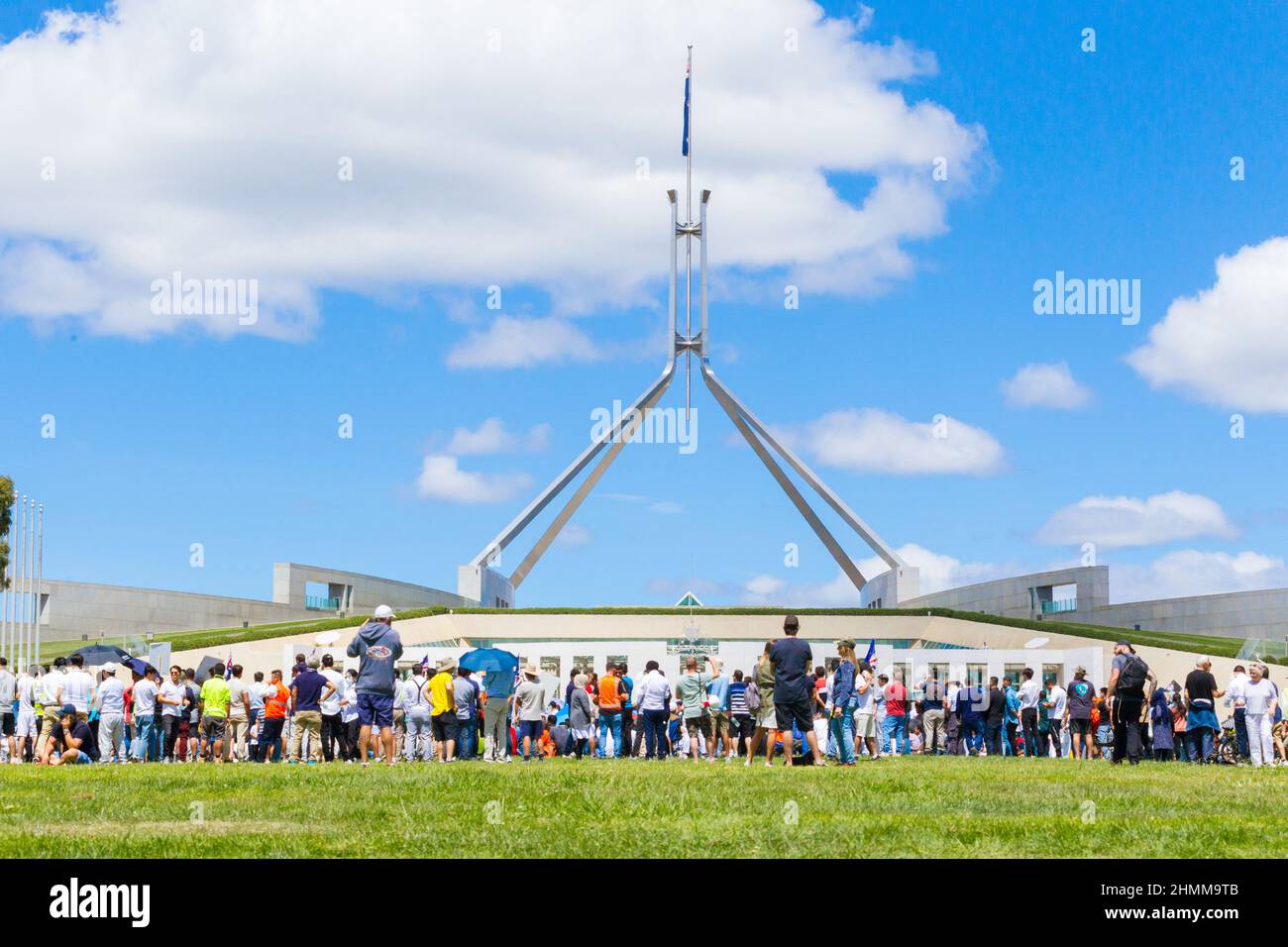 The 'Convoy to Canberra' coronavirus protest held on Capital Hill ...