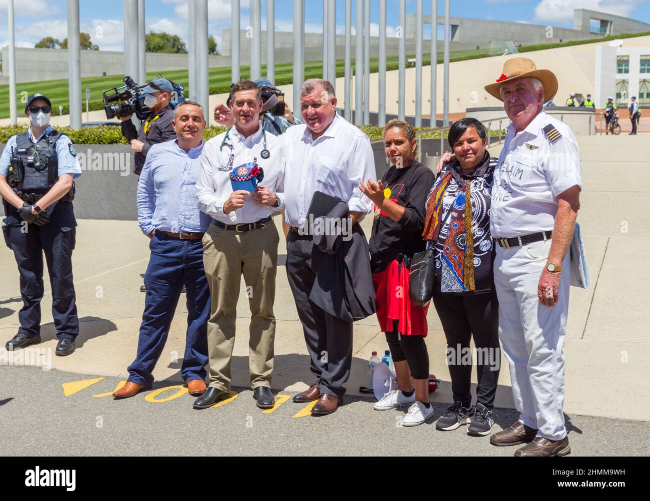 The 'Convoy to Canberra' coronavirus protest held on Capital Hill ...