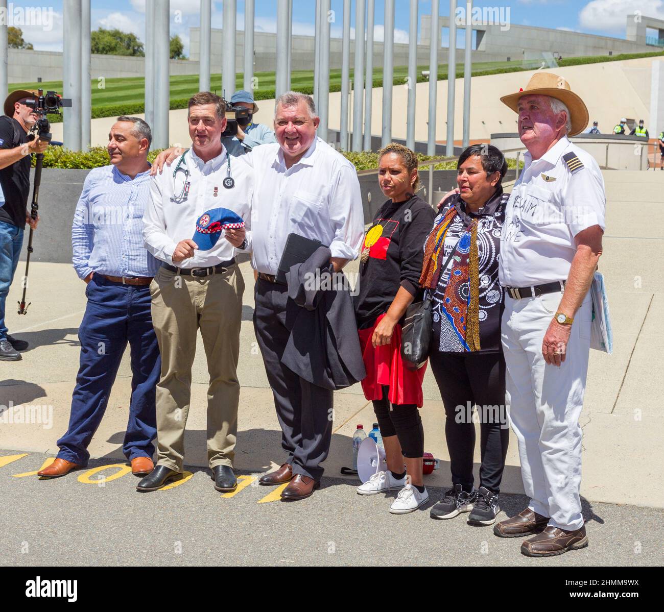 The 'Convoy to Canberra' coronavirus protest held on Capital Hill ...