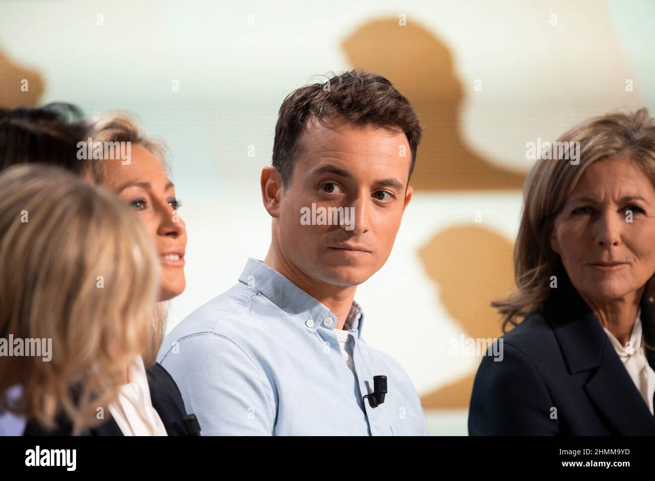 Hugo Clement before the start of the political show 'Elysee 2022' on ...