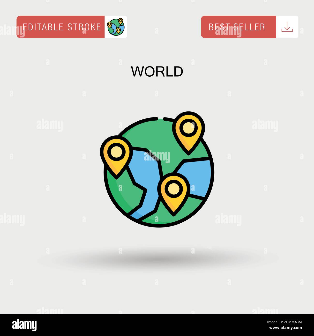 World Simple vector icon Stock Vector Image & Art - Alamy