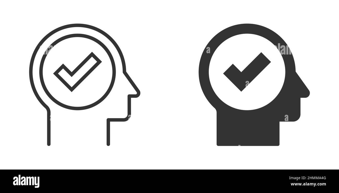 Organization management icon in flat style. People with check mark ...