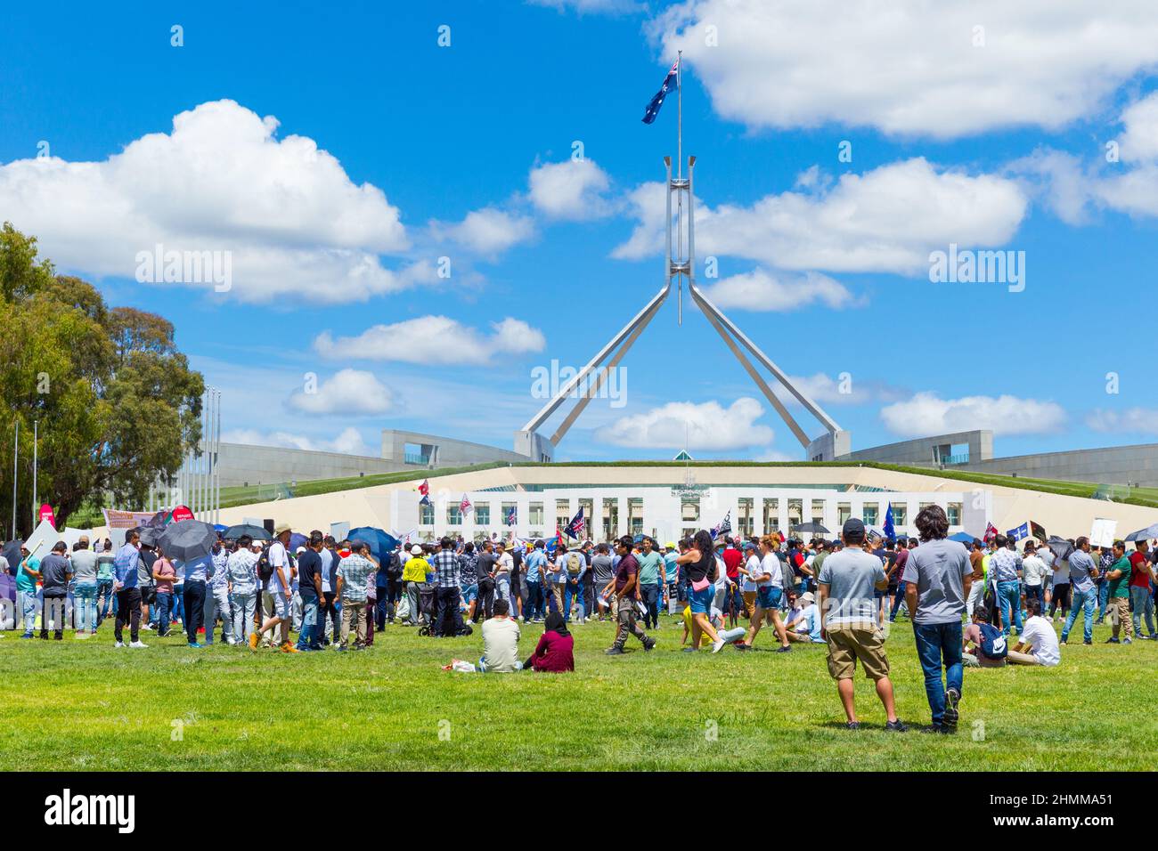 The 'Convoy to Canberra' coronavirus protest held on Capital Hill ...