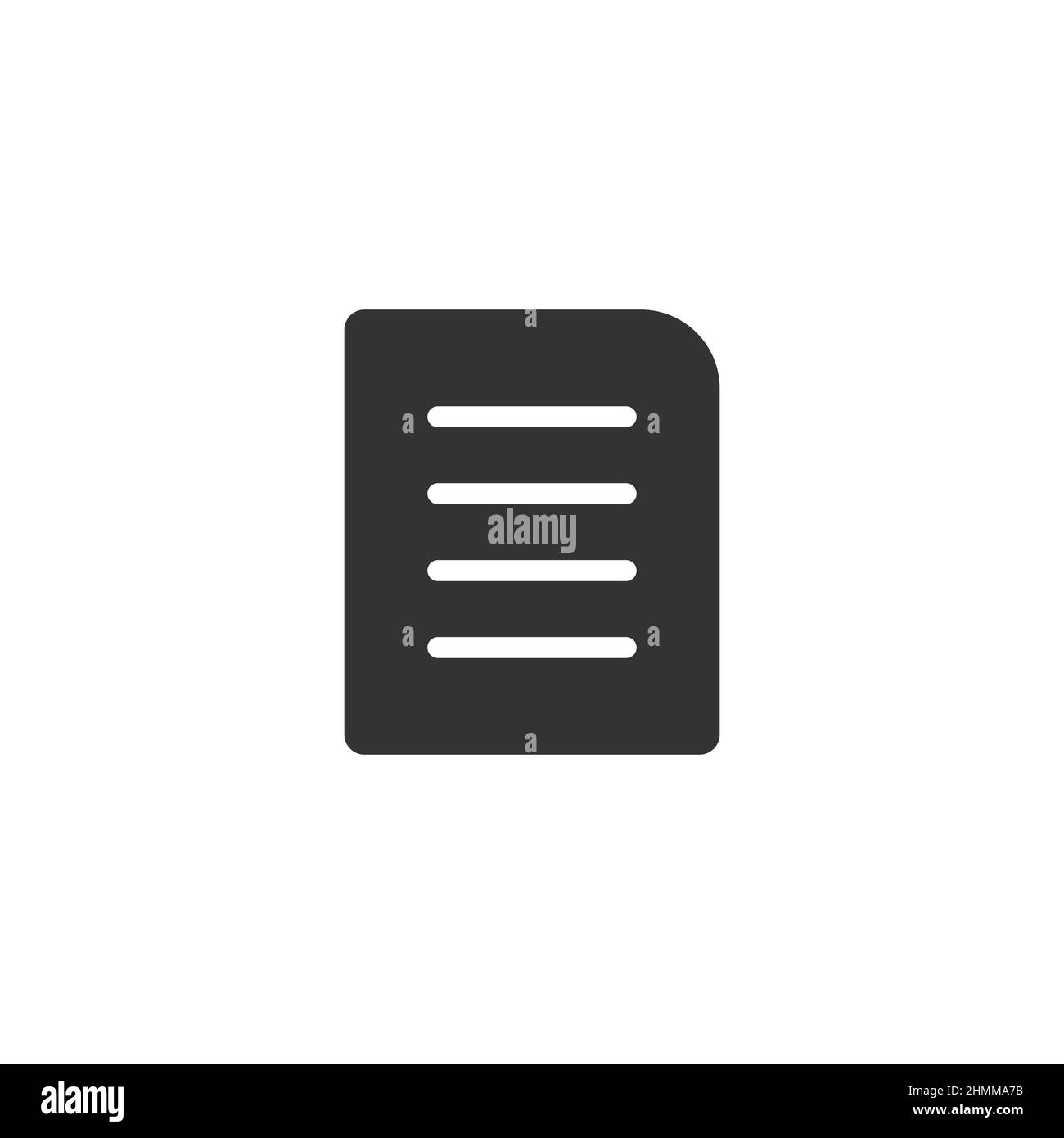 Contract document icon in flat style. Report folder stamp vector ...