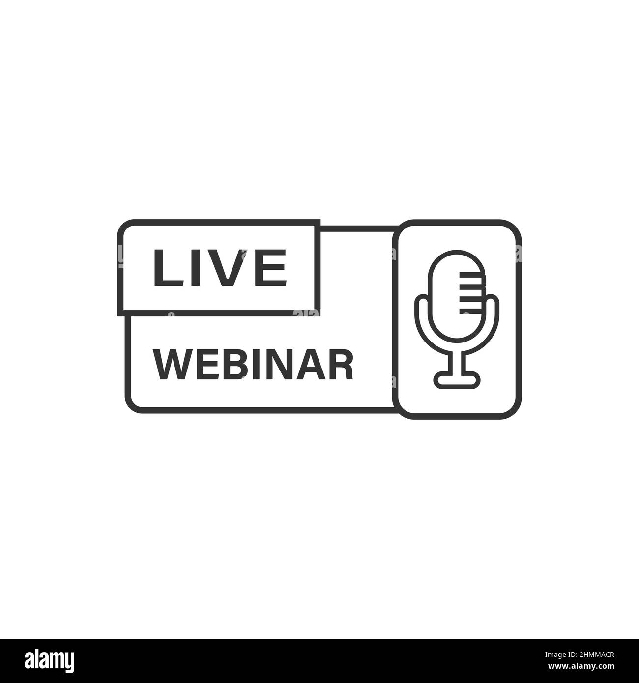 Live webinar icon in flat style. Online training vector illustration on ...