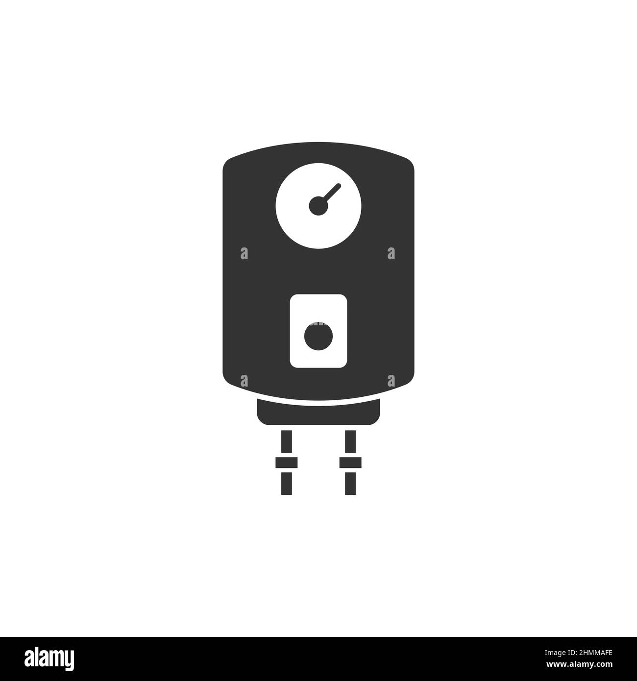 Gas boiler icon in flat style. Heater vector illustration on isolated ...