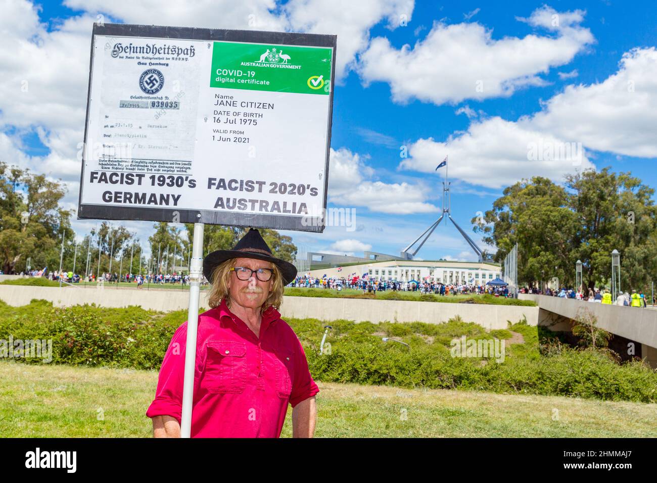 The 'Convoy to Canberra' coronavirus protest held on Capital Hill ...