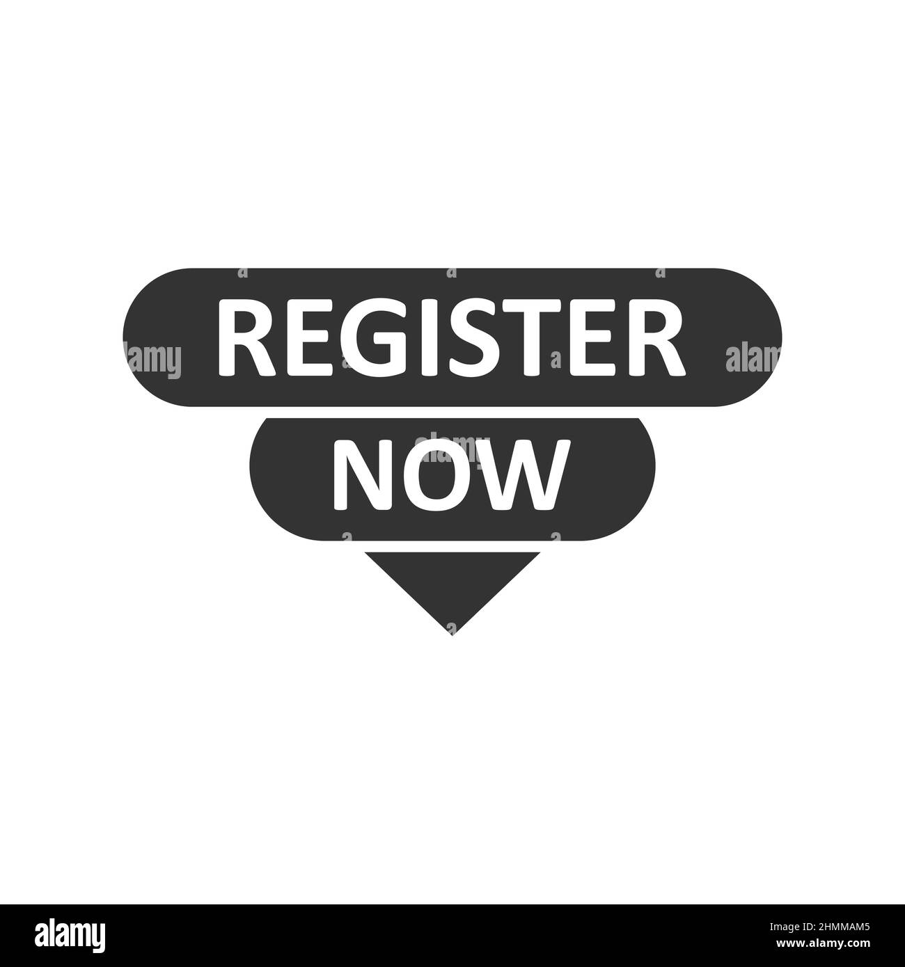 Register now icon in flat style. Registration vector illustration on ...