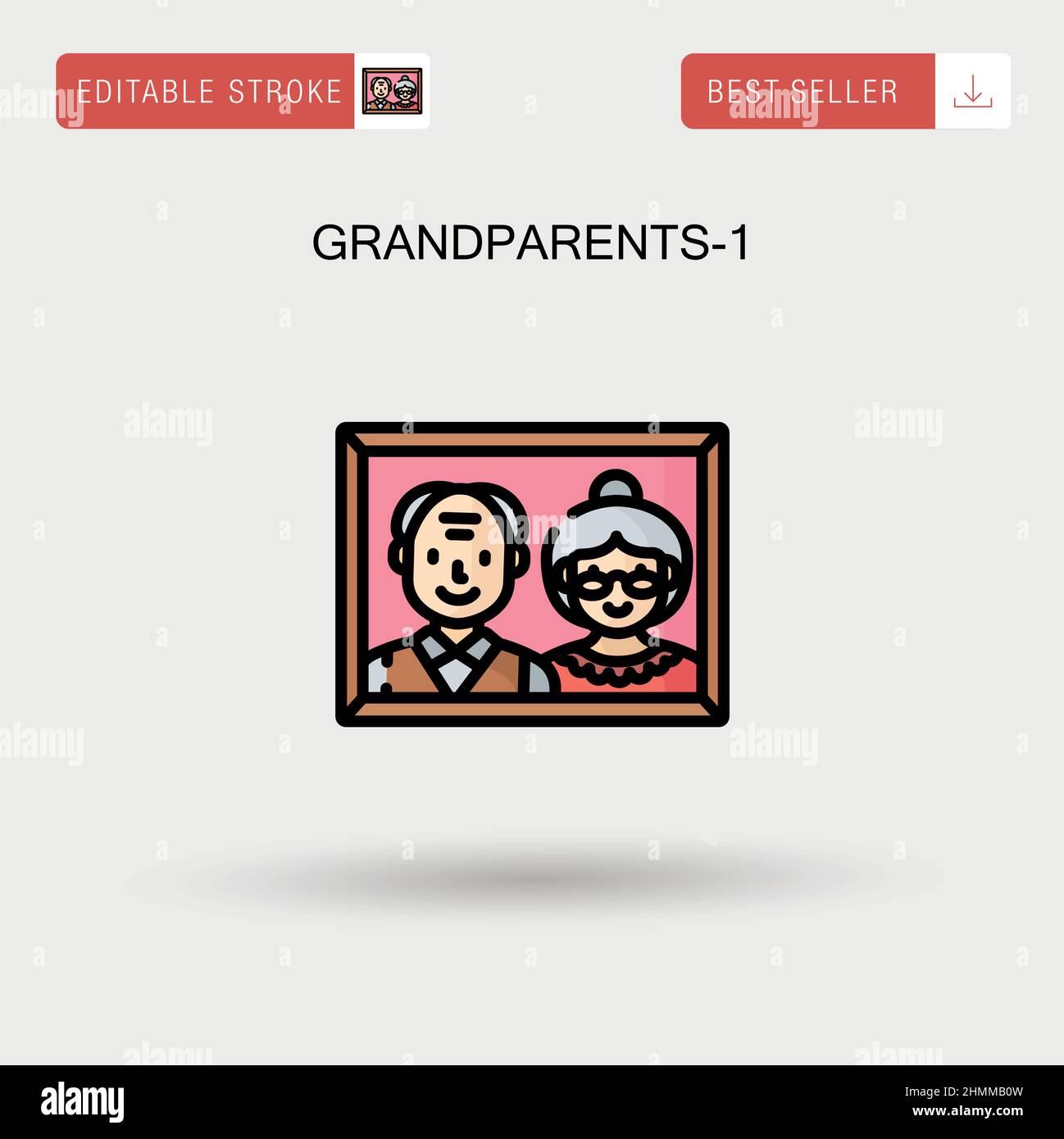 Grandmother character isolated icon vector hi-res stock photography and ...