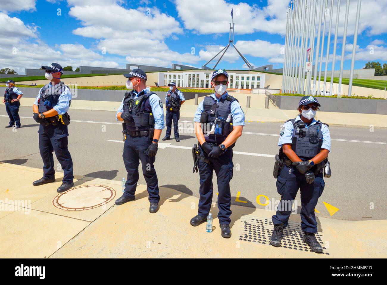 The 'Convoy to Canberra' coronavirus protest held on Capital Hill ...