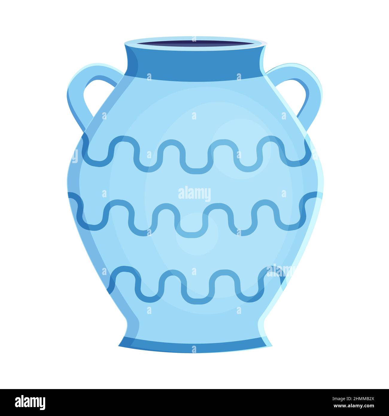 Earthenware ceramic pottery amfora blue color with ornament Stock ...